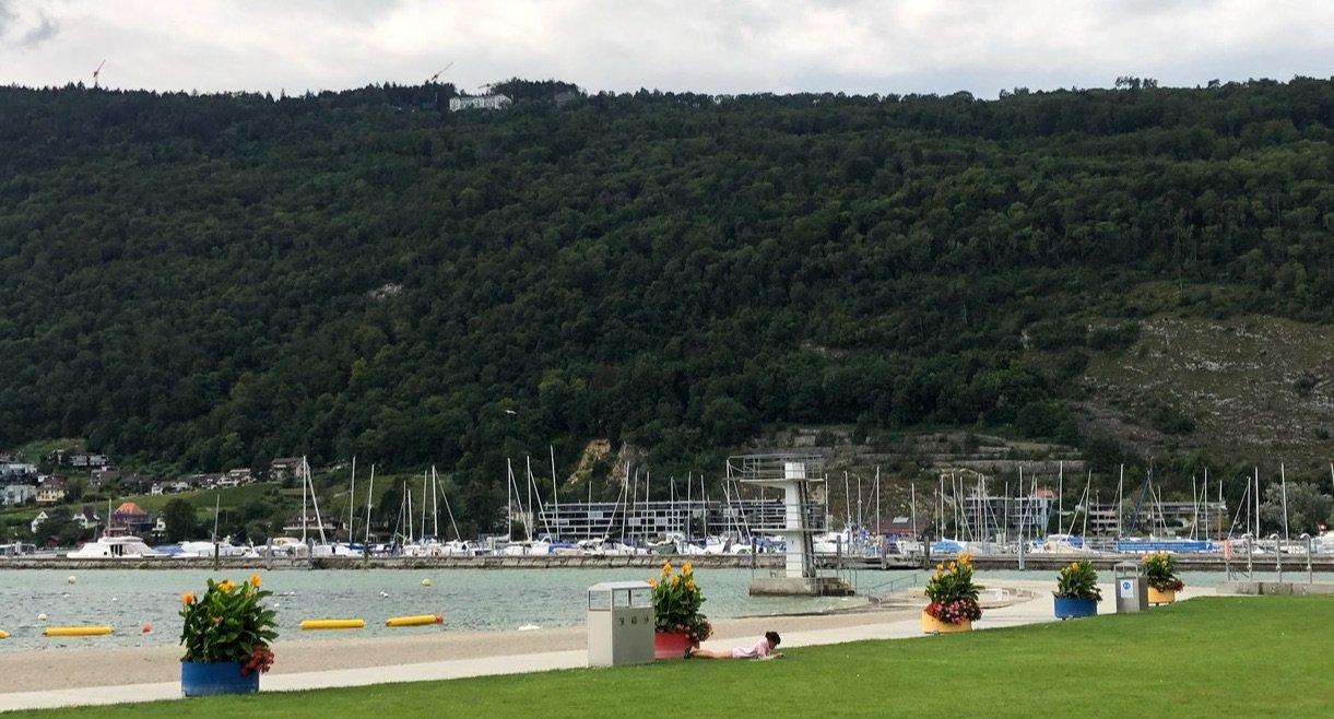 Lido lake Biel/Bienne in Nidau by Ernst Berger