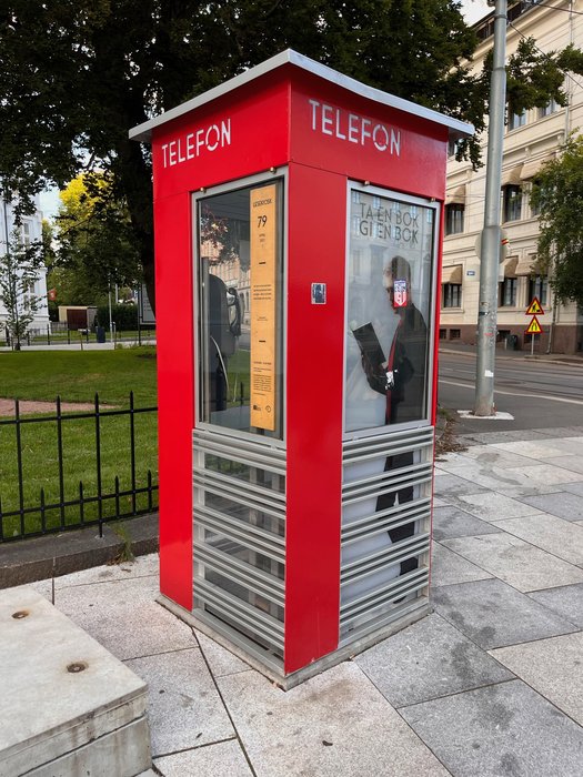 Telephone booth box Telefonkiosk Riks by Georg Fasting