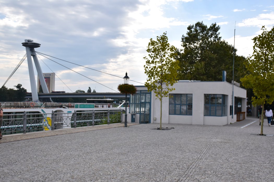 Propeller station in Bratislava by Emil Belluš